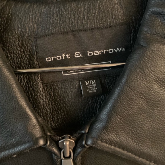 croft & barrow | Jackets & Coats | Mens Black Leather Jacket | Poshmark